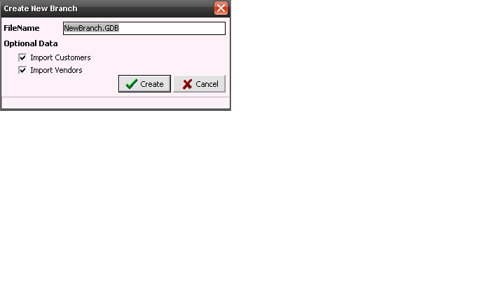 Create New Branch_1 – Solution Center for ACCURATE & RENE